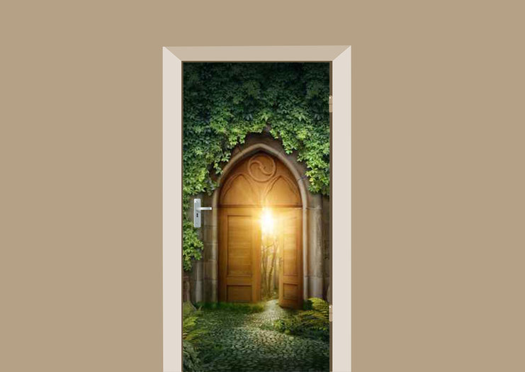 Deursticker mysterieuze ingang - Deurstickers-webshop